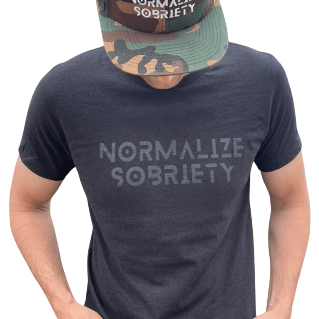 Normalize Sobriety BLACK Tee – Soberlands