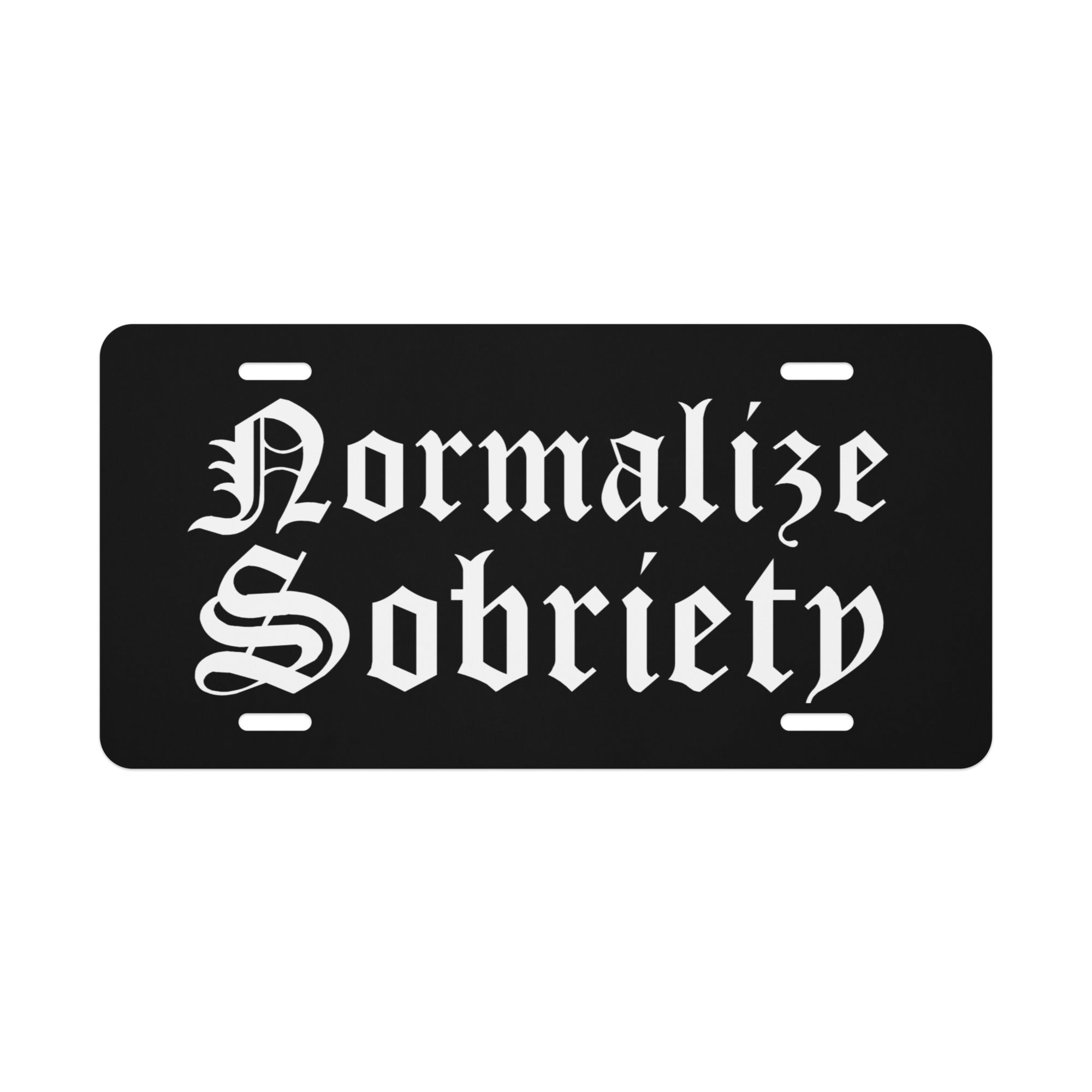 Normalize Sobriety License Plate – Soberlands