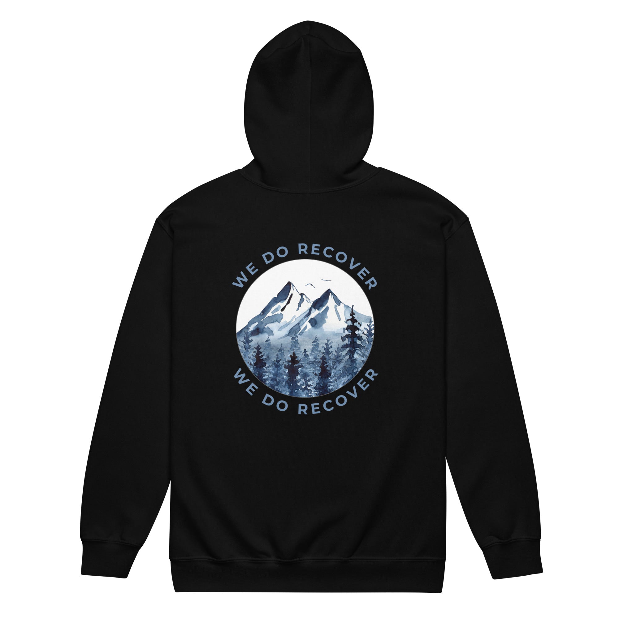 We Do Recover (back print) Zip Hoodie - Soberlands